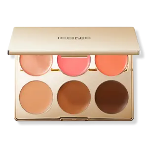 ICONIC LONDON Multi-use Blush, Bronze, And Highlight Cream Palette - One-color
