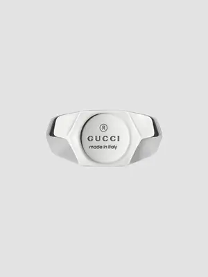 Gucci Sterling Trademark Thin Ring