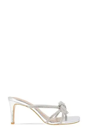 Bcbgmaxazria Selma Embellished Slide Sandals - Silver