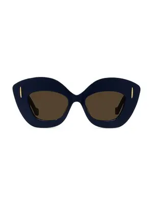 Loewe Anagram 48mm Cat-eye Sunglasses Deep Navy Brown
