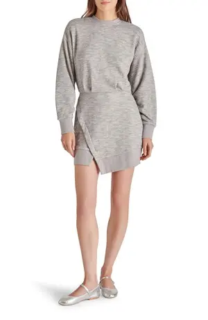 Steve Madden Briar Long Sleeve Recycled Polyester Blend Sweatshirt Mindiress