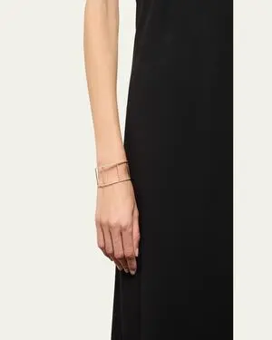 Ileana Makri 18k Yellow Wire Cuff With Diamonds