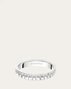 Boucheron 18k Quatre Diamond Ring - White Gold