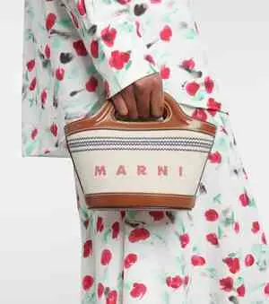 Marni Tropicalia Micro Canvas Tote Bag