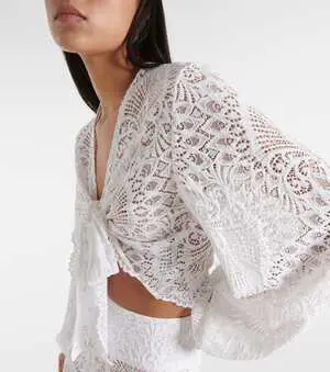 ALEXANDRA MIRO Tabitha Lace Top - White