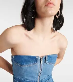DION LEE Workwear Denim Corset Top