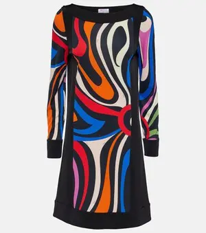 Emilio Pucci Marmo Printed Shift Dress - Multicoloured