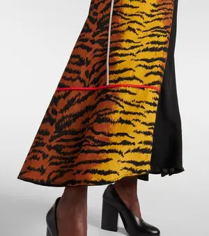 Victoria Beckham Asymmetric Animal-print Maxi Dress - Multicoloured