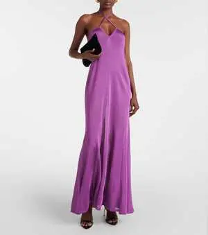 TOM FORD Halterneck Maxi Dress - Pink
