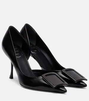 ROGER VIVIER Viv' In The City Leather Pumps - Black