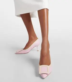 ROGER VIVIER Viv' In The City Leather Pumps - Pink