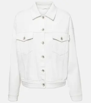 Brunello Cucinelli Cotton-blend Denim Jacket - White