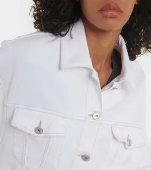 Brunello Cucinelli Cotton-blend Denim Jacket - White
