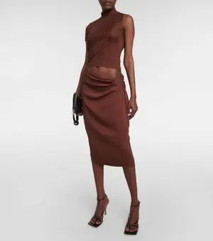 Christopher Esber Fusion Tee Midi Dress - Brown