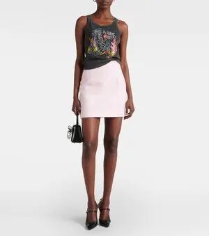 Alessandra Rich Printed Cotton Tank Top