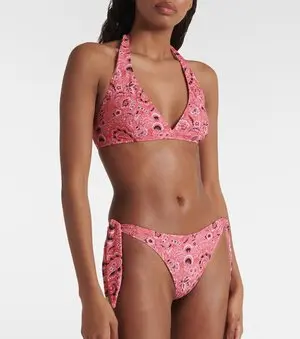 Etro Paisley Halterneck Bikini - Red