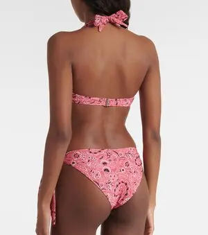 Etro Paisley Halterneck Bikini - Red