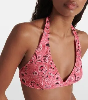 Etro Paisley Halterneck Bikini - Red