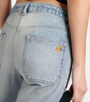 COURREGES Courrèges Low-rise Bootcut Jeans - Blue