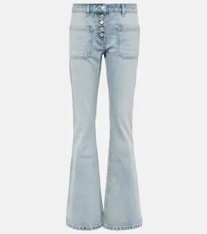 COURREGES Courrèges Low-rise Bootcut Jeans - Blue