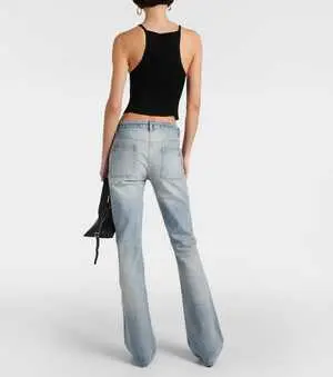 COURREGES Courrèges Low-rise Bootcut Jeans - Blue