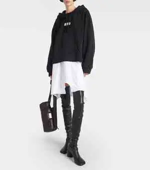 MAISON MARGIELA Logo Cotton Jersey Hoodie
