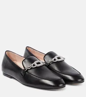 ROGER VIVIER Embellished Leather Loafers
