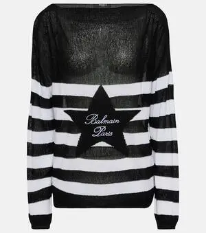 Balmain Logo Striped Sweater