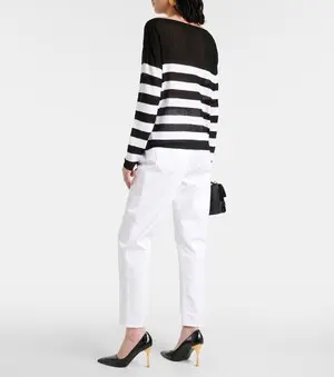 Balmain Logo Striped Sweater