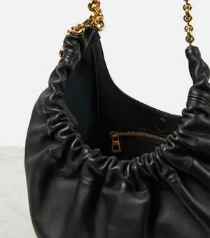 Loewe Squeeze Small Leather Shoulder Bag - Black