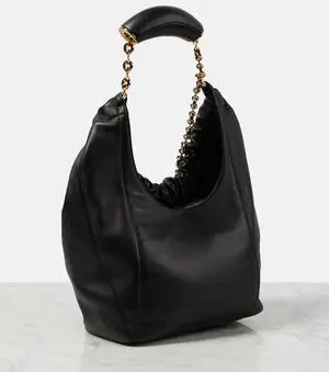 Loewe Squeeze Small Leather Shoulder Bag - Black