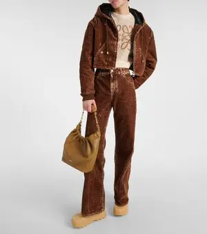 Loewe Squeeze Small Leather Shoulder Bag - Brown