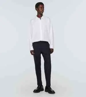 Dries Van Noten Wool Straight Pants