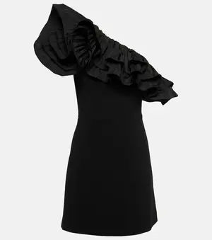 Rebecca Vallance One-shoulder Ruffled Mini Dress