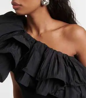 Rebecca Vallance One-shoulder Ruffled Mini Dress
