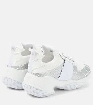 ROGER VIVIER Viv' Run Embellished Sneakers - Silver
