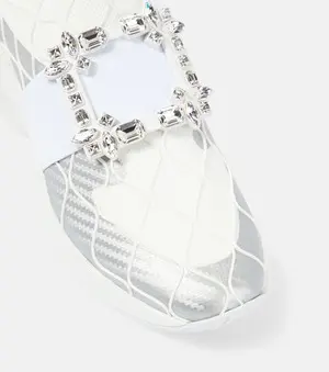 ROGER VIVIER Viv' Run Embellished Sneakers - Silver