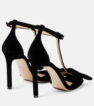 TOM FORD Brigitte Velvet Bow Sandals - Black
