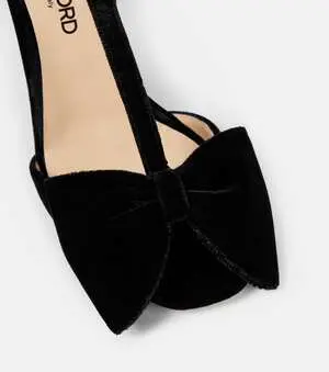 TOM FORD Brigitte Velvet Sandals - Black
