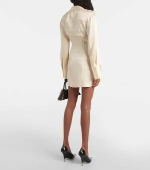 Blumarine Draped Satin Mini Dress