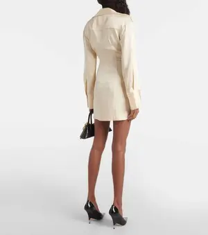 Blumarine Draped Satin Mini Dress