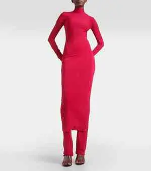 Alaïa High-rise Jersey Skirt Pants - Pink