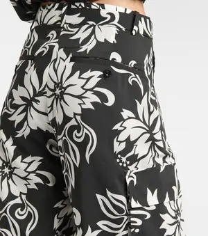 Sacai High-rise Floral Wide-leg Pants