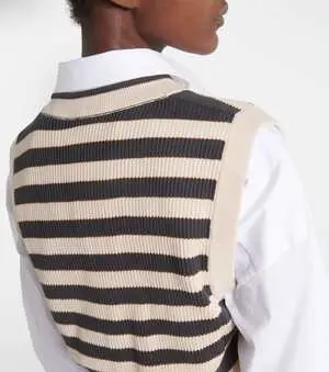 Brunello Cucinelli Striped Cotton Vest