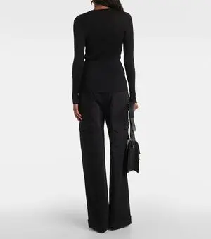 TOM FORD Ribbed-knit Cardigan - Black