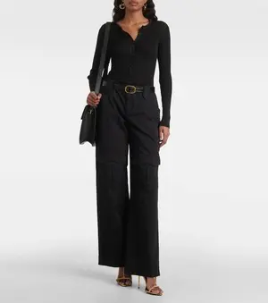 TOM FORD Ribbed-knit Cardigan - Black