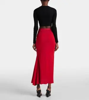 Rick Owens High-rise Midi Skirt - Red