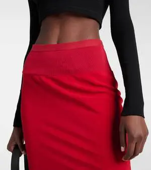 Rick Owens High-rise Midi Skirt - Red