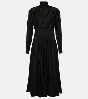 Alaïa Tie-neck Midi Dress