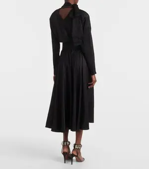 Alaïa Tie-neck Midi Dress